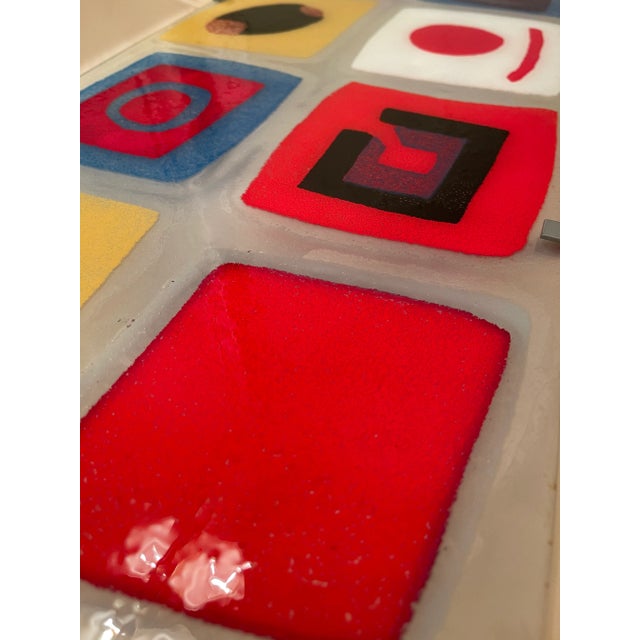 Mid-Century Modern Fused Glass Wall Light Bar Light | Chairish