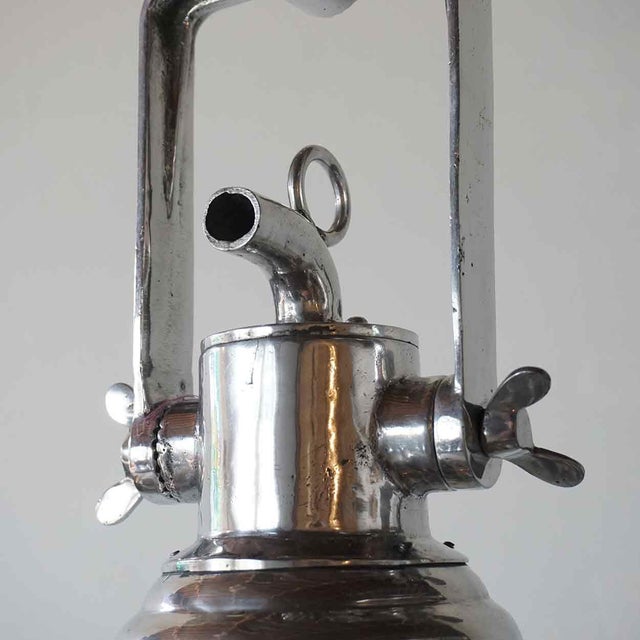 German Wiska Vintage Style Aluminum Ship's Beehive Pendant Light | Chairish