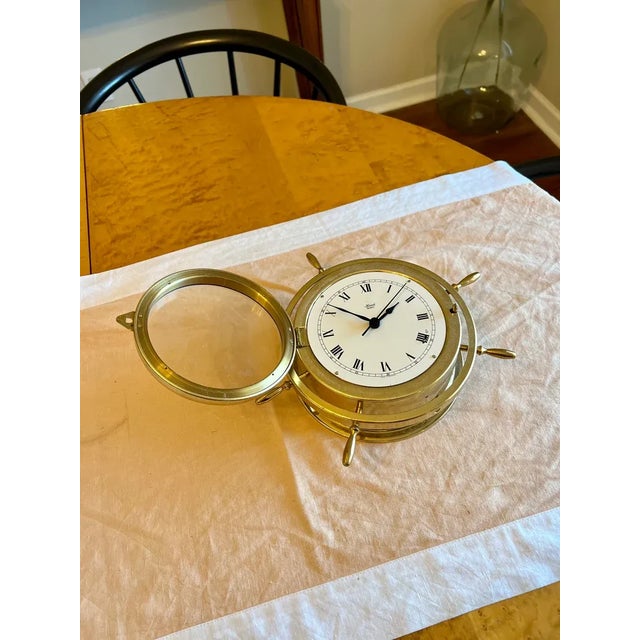 1990s Vintage Brass Hermle Ship’s Bell Clock, German Nautical Maritime ...