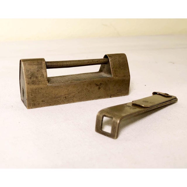 19th Century Antique Chinese Brass Lock | Chairish