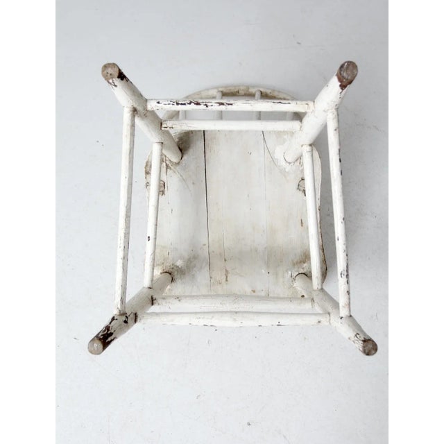 Antique White Spindle Back Chair | Chairish