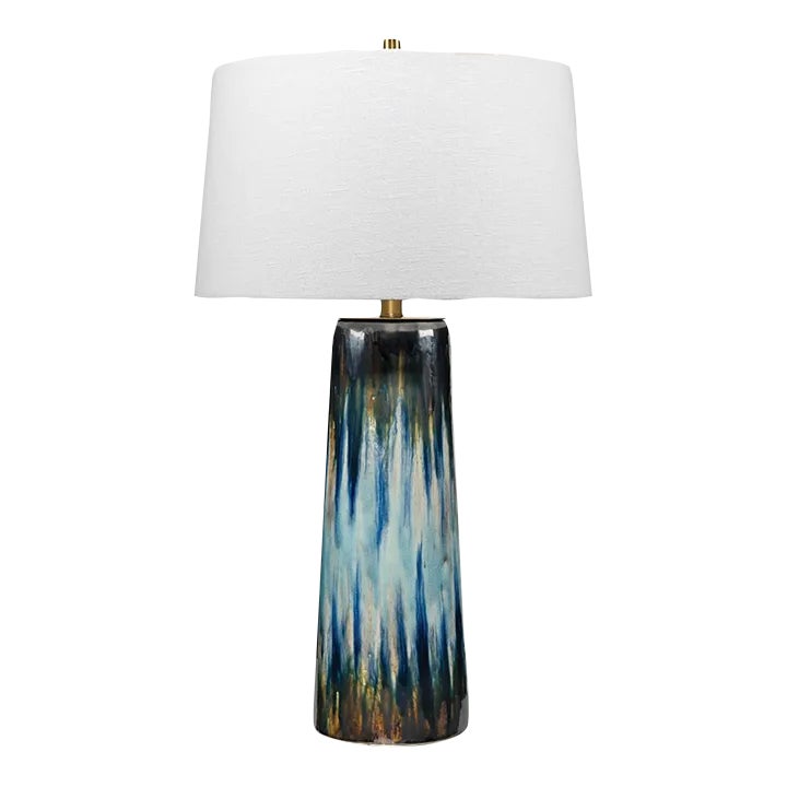 Brushstroke Ceramic Table Lamp | Chairish