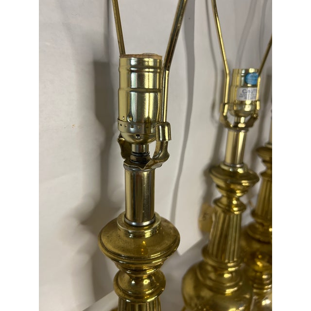Set of 6 Vintage Mid-Century 1960s Keeder Brass Table Lamps | Chairish
