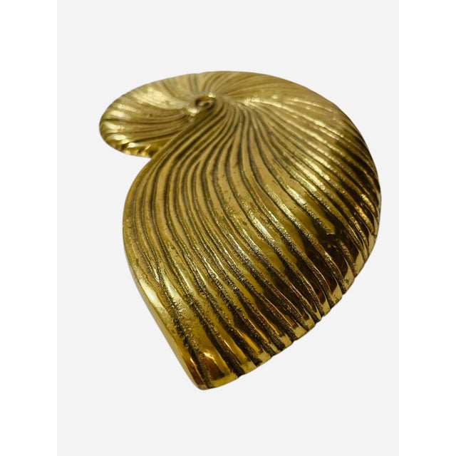 80s Brass Ammonite Decor | Chairish