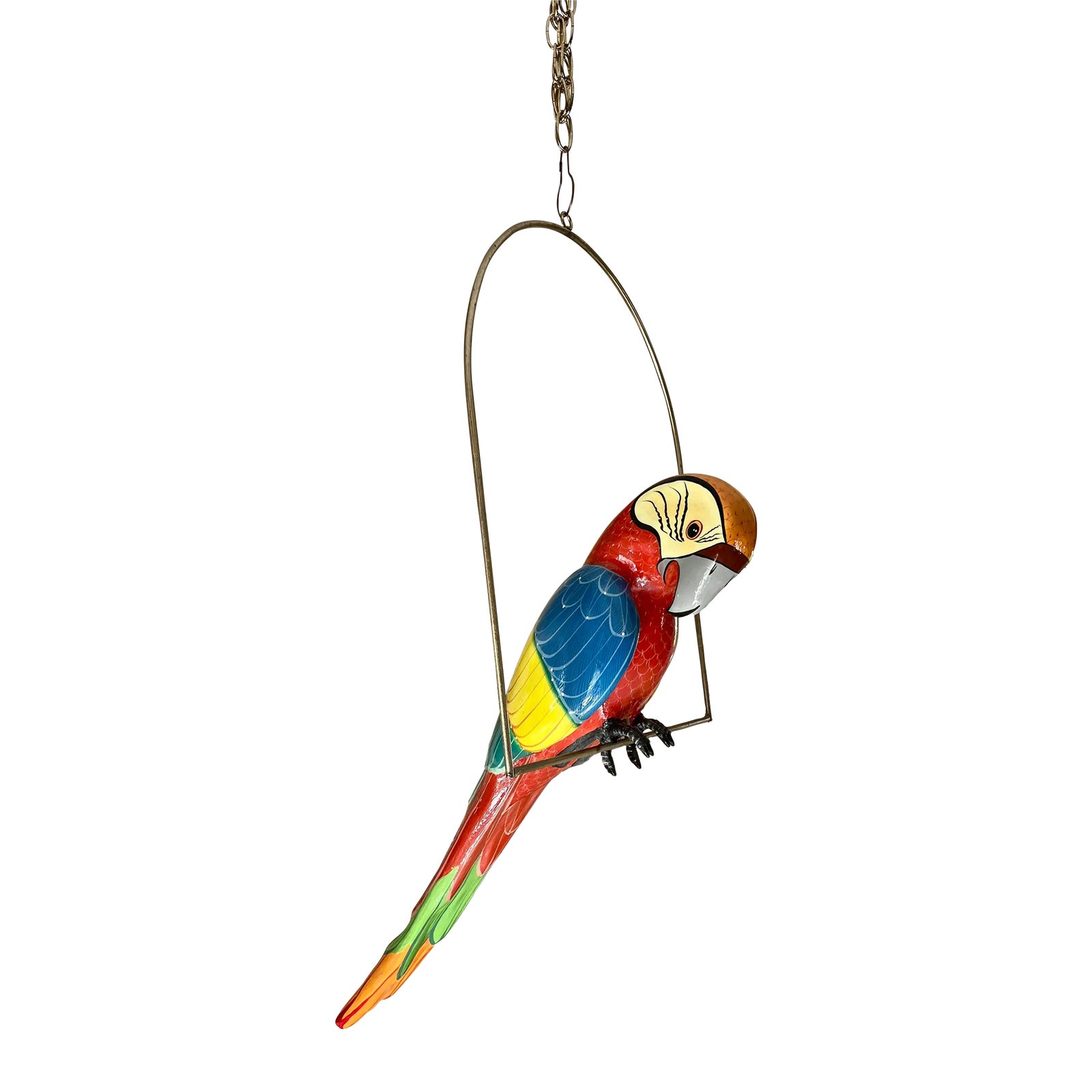 Mid Century Paper Mache Parrot Raul Aguavo | Chairish