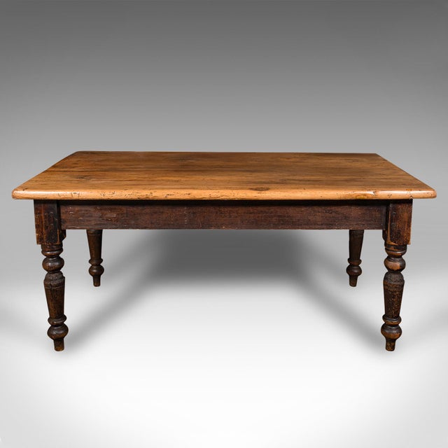 1870's Antique Plank Top Mill Table | Chairish