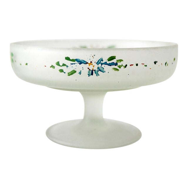 Vintage Frosted Glass Candy Dish Chairish