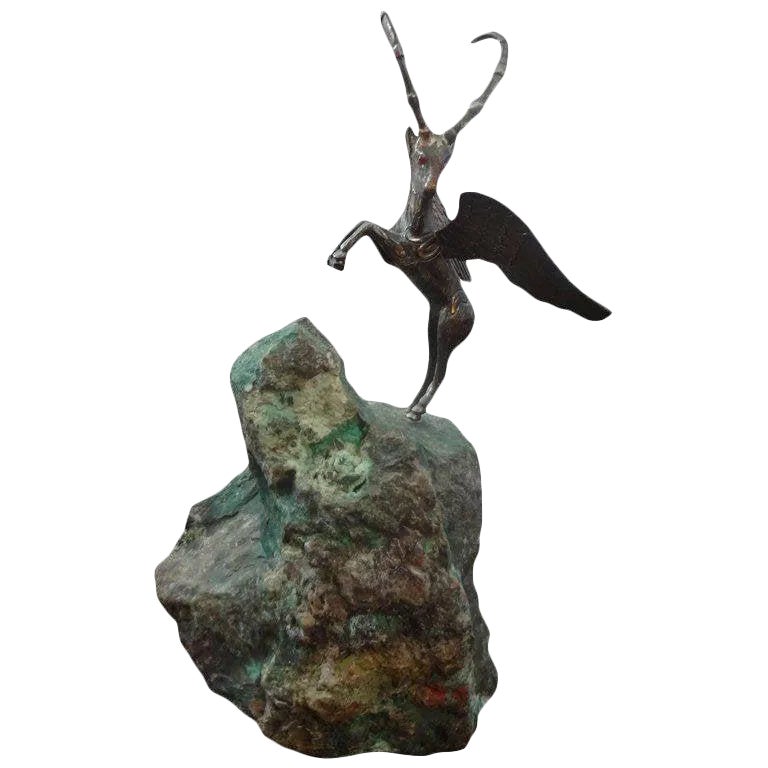 Late 20th Century Figurative Mythological Winged Sculpture | Chairish