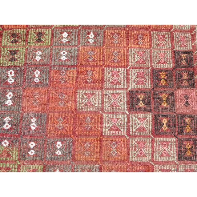 60s Classical Turkish Handmade Jejim Kilim Area Rugs | Chairish