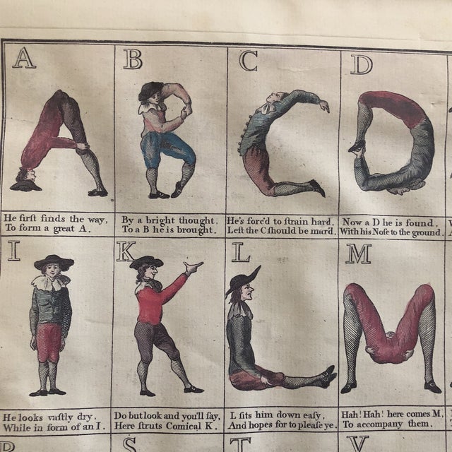 Alphabet Turnd Posture Master Framed Art Chairish