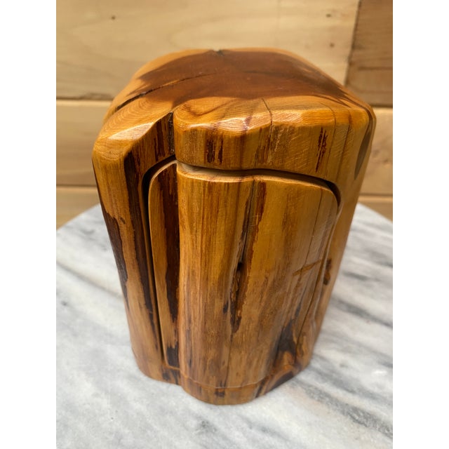 1970’s Richard Rothbard Signed Carved Cedar Wood Puzzle Jewelry Box ...