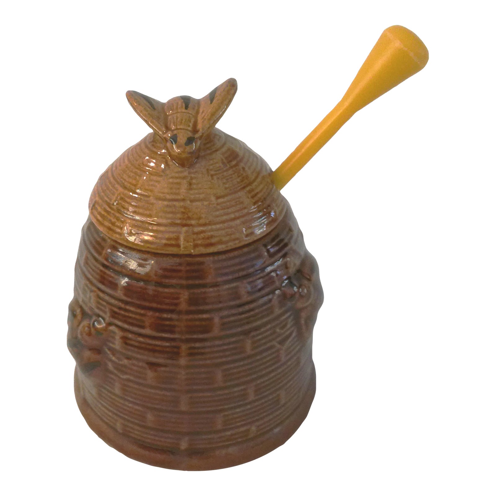 1970s Ceramic Beehive Honey Pot | Chairish