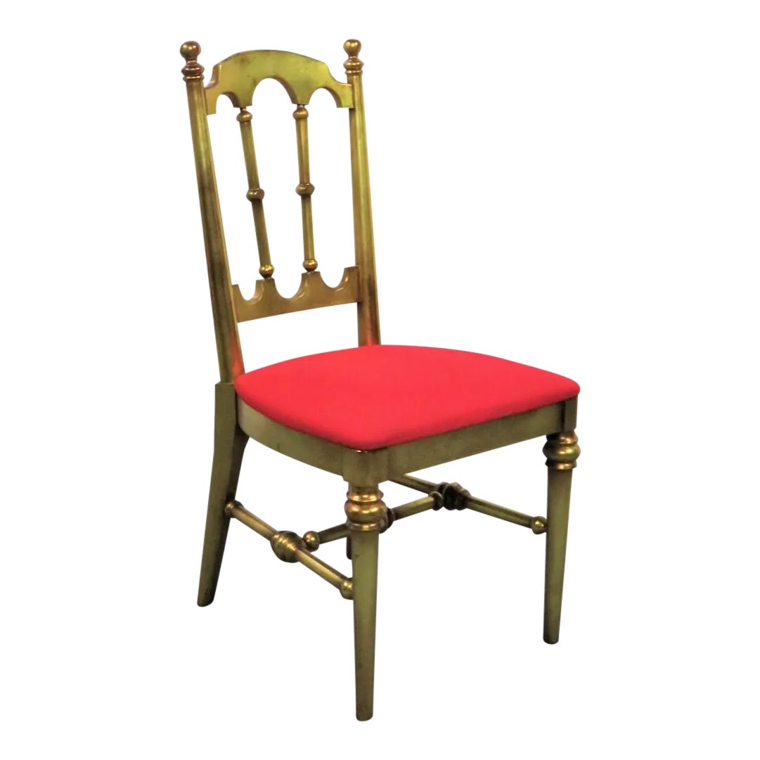 Mid 20th Century Hollywood Regency Gold Gilt Side Chair | Chairish
