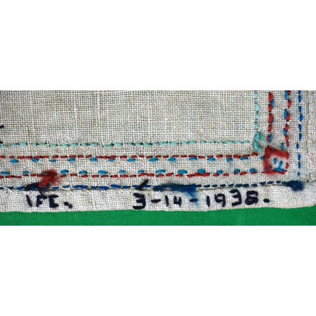 The Bermudas Hand-Stitched Island Map, C1938 | Chairish