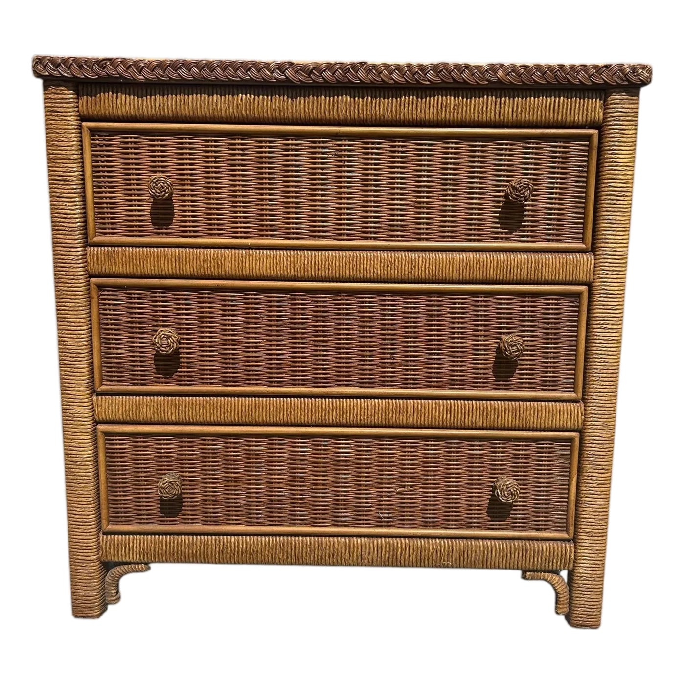 Coastal Style Wicker Nightstand by Henry Link for Lexington Furniture ...