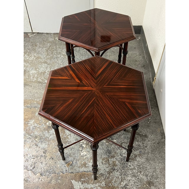 Therien Studio Workshop Hexagonal Macassar Occasional Tables, a Pair ...