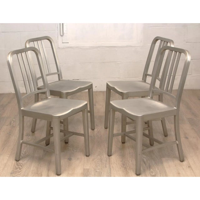 Set of 4 Emeco Navy 1006 Chairs | Chairish
