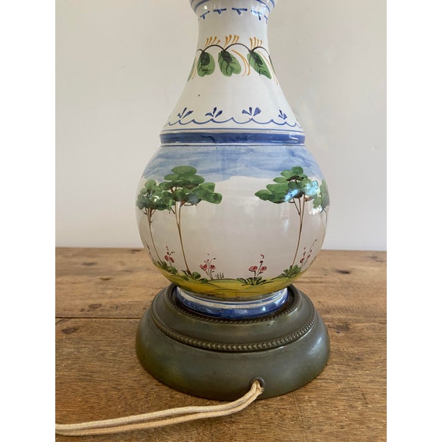 Vintage Quimper Faince Table Lamp | Chairish