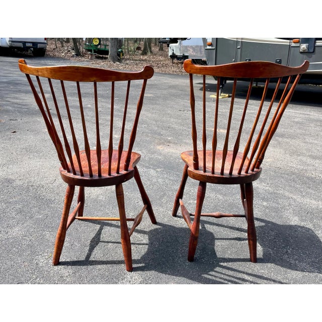 Early 19th Century Antique Fan Back Windsor Chairs - Set of 2 | Chairish