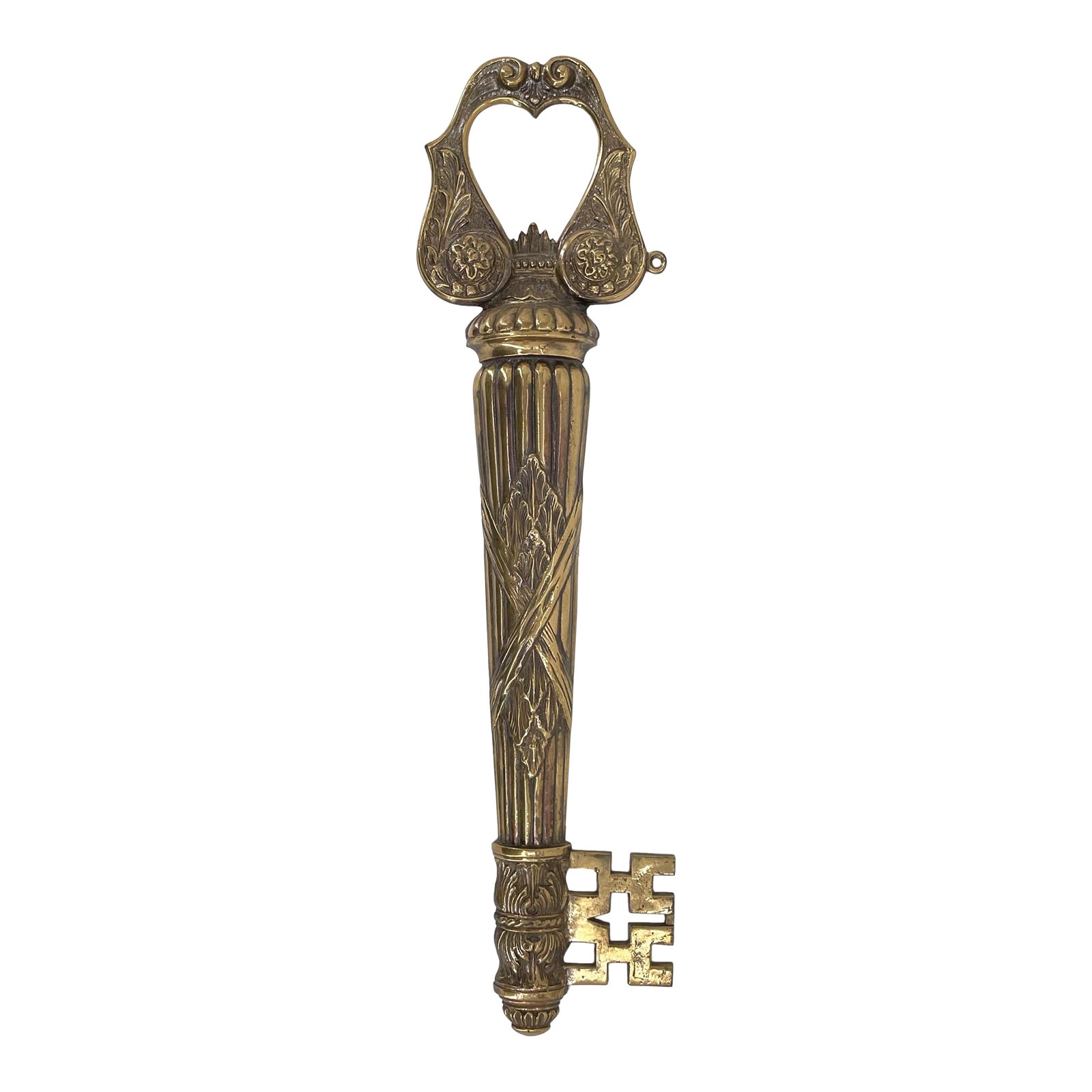 Vintage Brass Key Extra Large Wall Decor Ceremonial Prop | Chairish