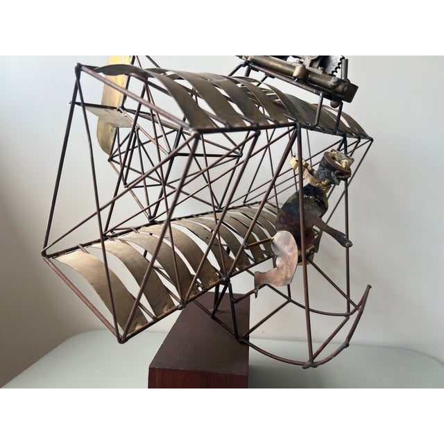 Mid 20th Century, Large Airplane Sculpture, Brazed & Welded Brass ...