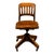 Early 20th Century Antique Wooden Rolling Banker's Chair | Chairish