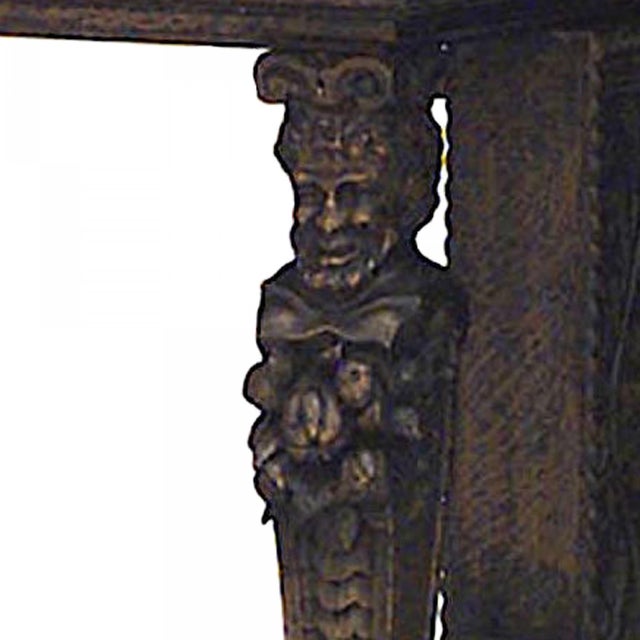 Italian Renaissance Style Oak Library Table Desk | Chairish