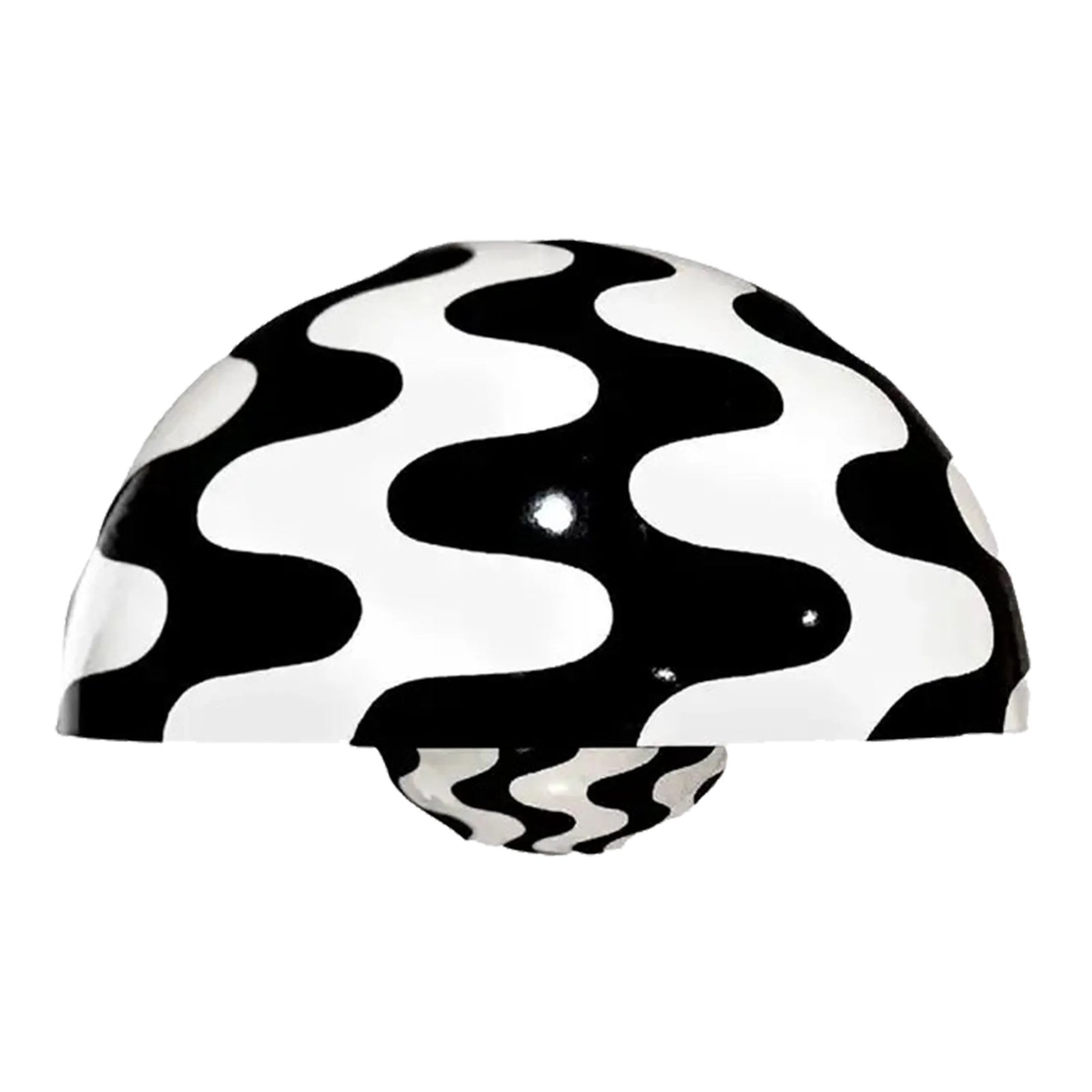 Verner Panton Black and White Flower Pot Pendant Light Fixture, 1969 ...