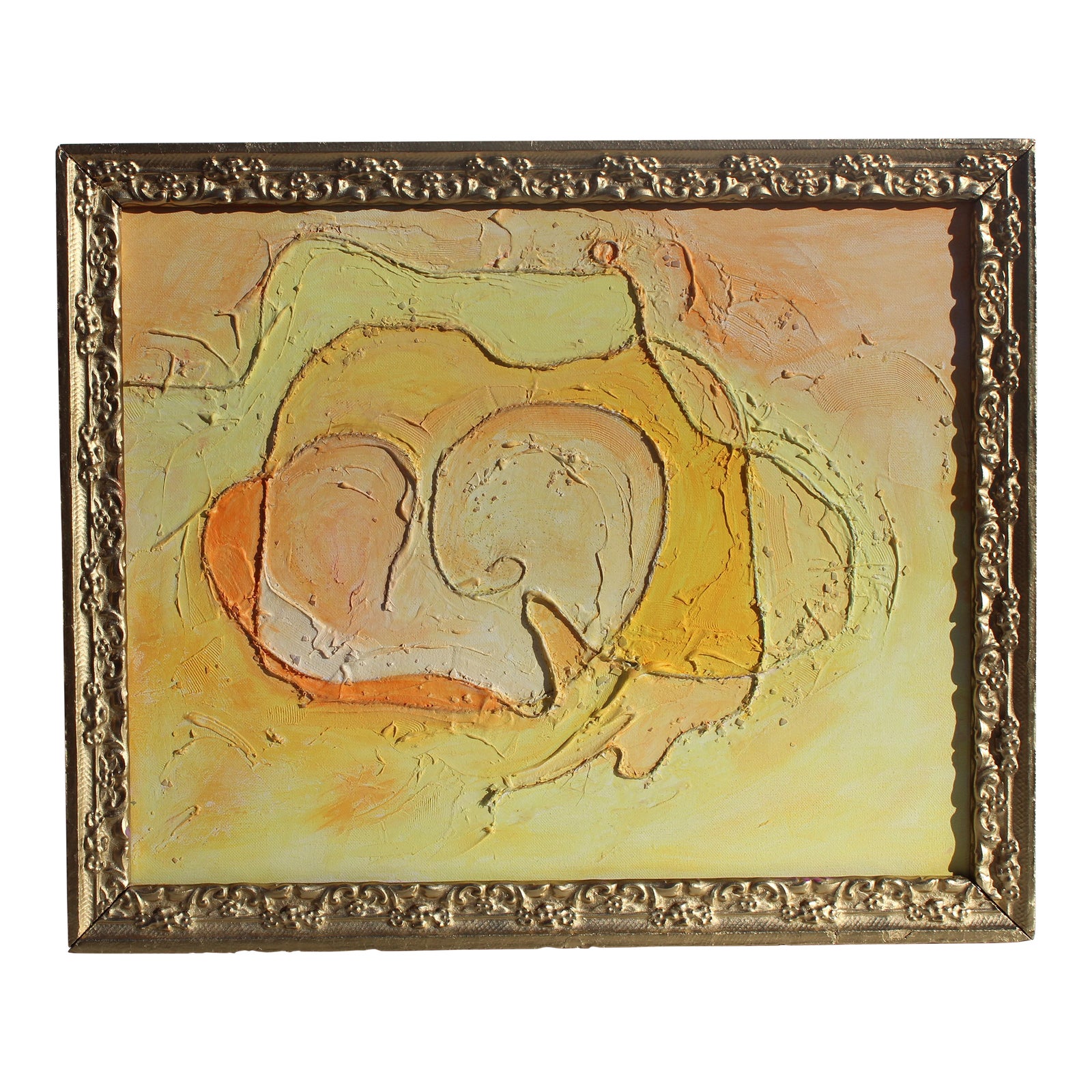 Abstract Textured Painting on Canvas by Serg Graff, "Morning Delight ...