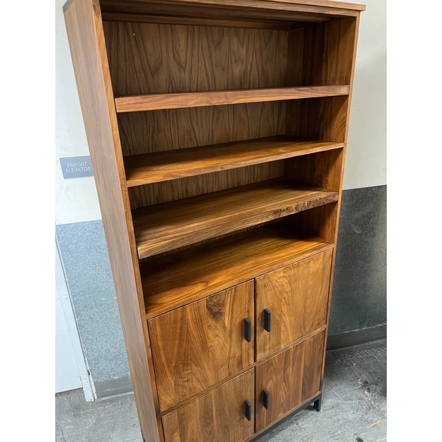 Room & Board Linear Collection Custom Media Cabinet/Bookshelf | Chairish