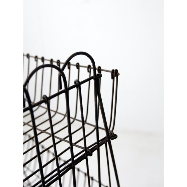 Vintage Black Wire Shelf Rack | Chairish