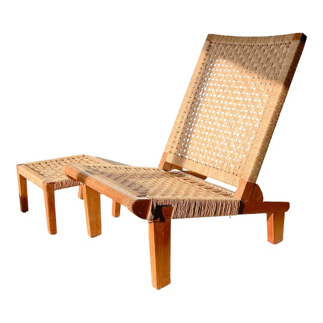Mexican Modern Lounge Chair and Ottoman | Chairish