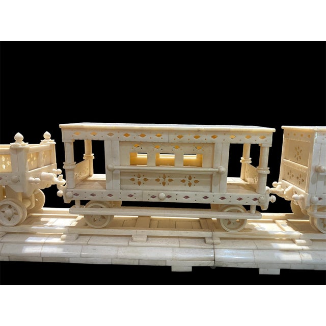 1980s Camel Bone Train Set - 4 Pieces | Chairish