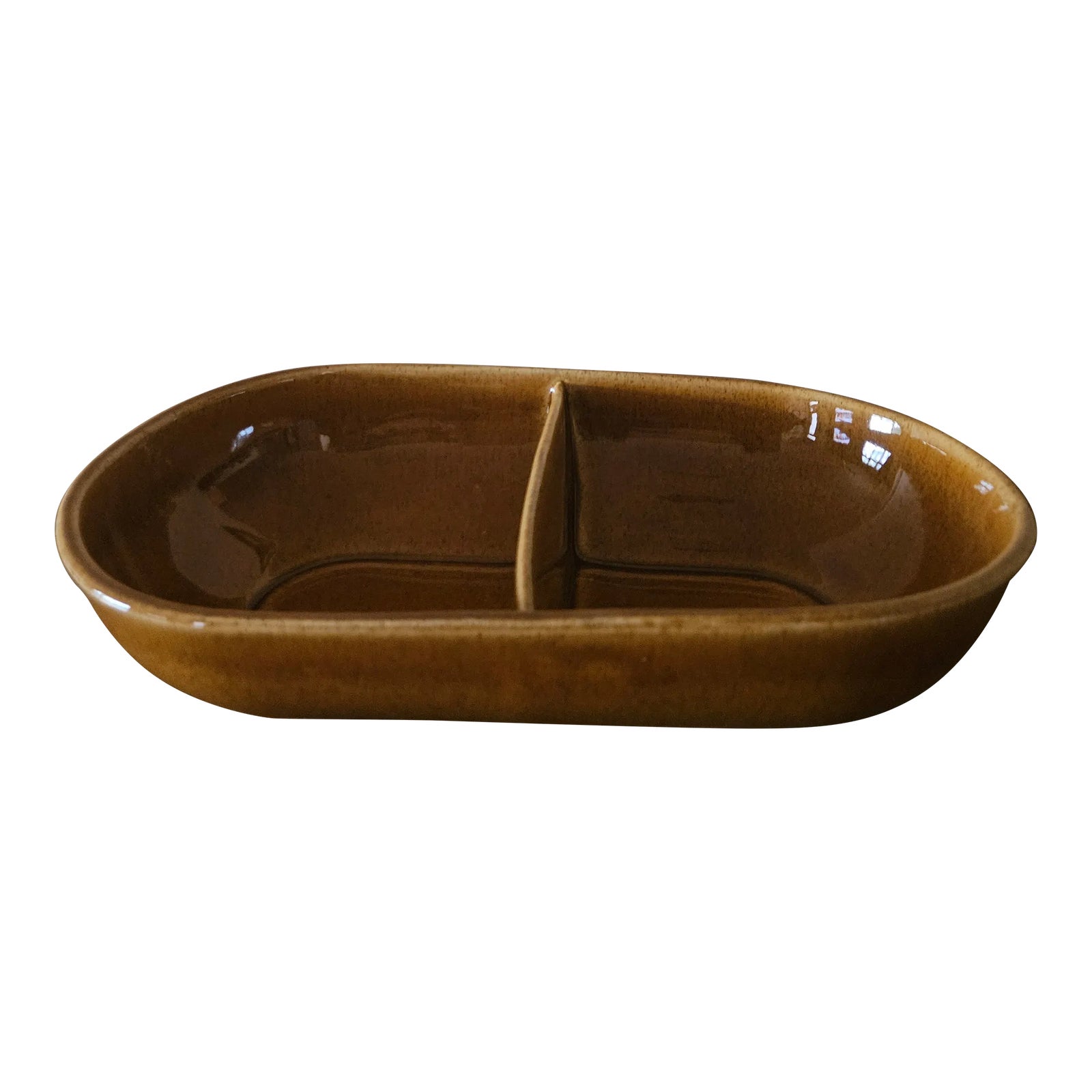 Vintage McCoy Oval Ceramic Dish #7038 | Chairish