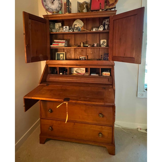 Mid 18th Century Zoar Walnut Secretary Desk | Chairish