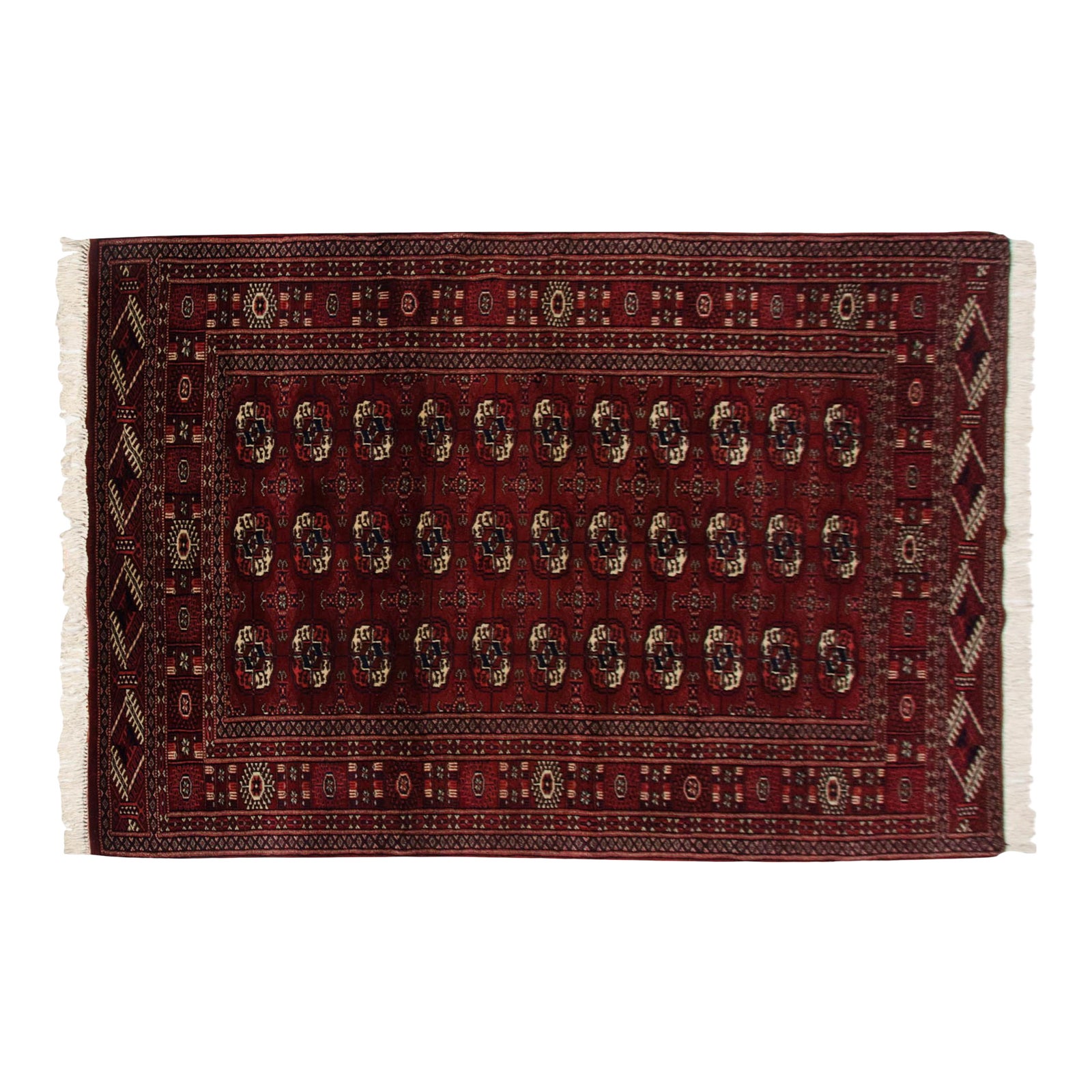 Vintage Fine Bokhara Rug - 4' X 6'1" | Chairish