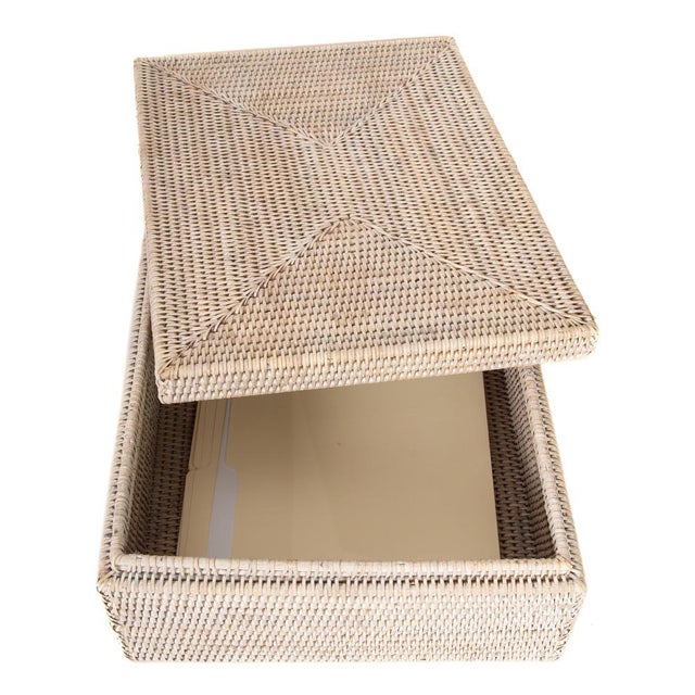 Artifacts Rattan Storage Box with Lid - Flat Legal File Organizer in ...