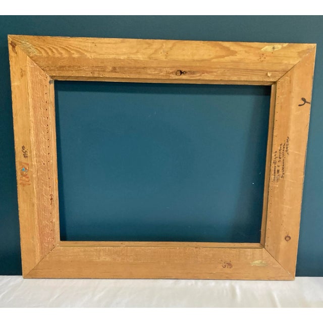 Vintage Gray & Gold Painted Wood Frame | Chairish
