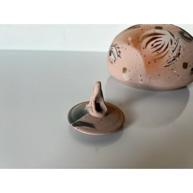 Laura Ross Artistic Hand Painted Pottery Urn/ Vase | Chairish