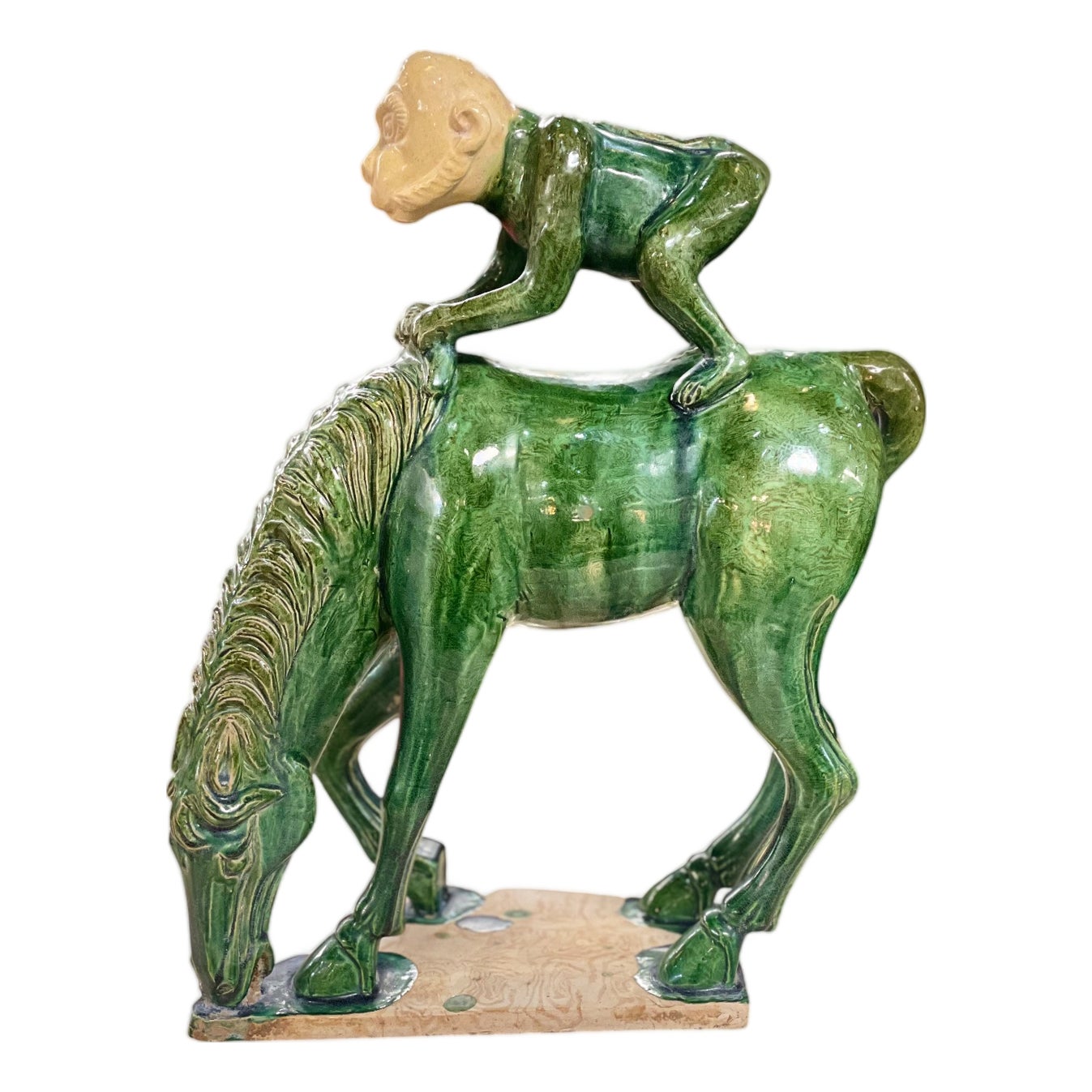 Chinese Feng Shui Sculpture of Monkey Riding a Horse, 1980s | Chairish