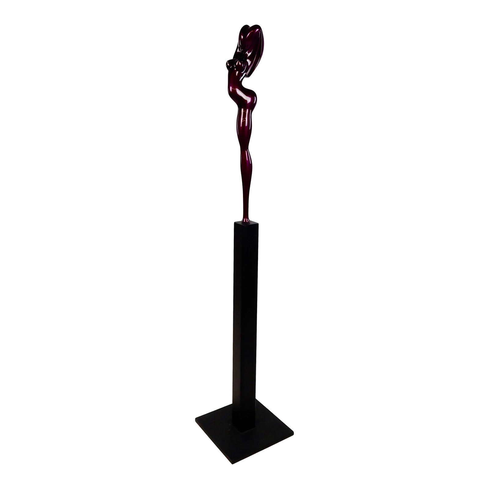Paul Braslow -Voluptuous Aphroditis in Purple-Enameled Bronze Sculpture ...