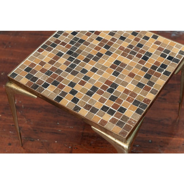 Mid-Century Modern Tile Top Tables - a Pair | Chairish