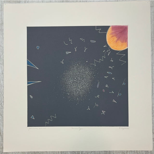 Vintage '80s Elyssa Benabib Abstract Monotype Paintings -Florida New ...