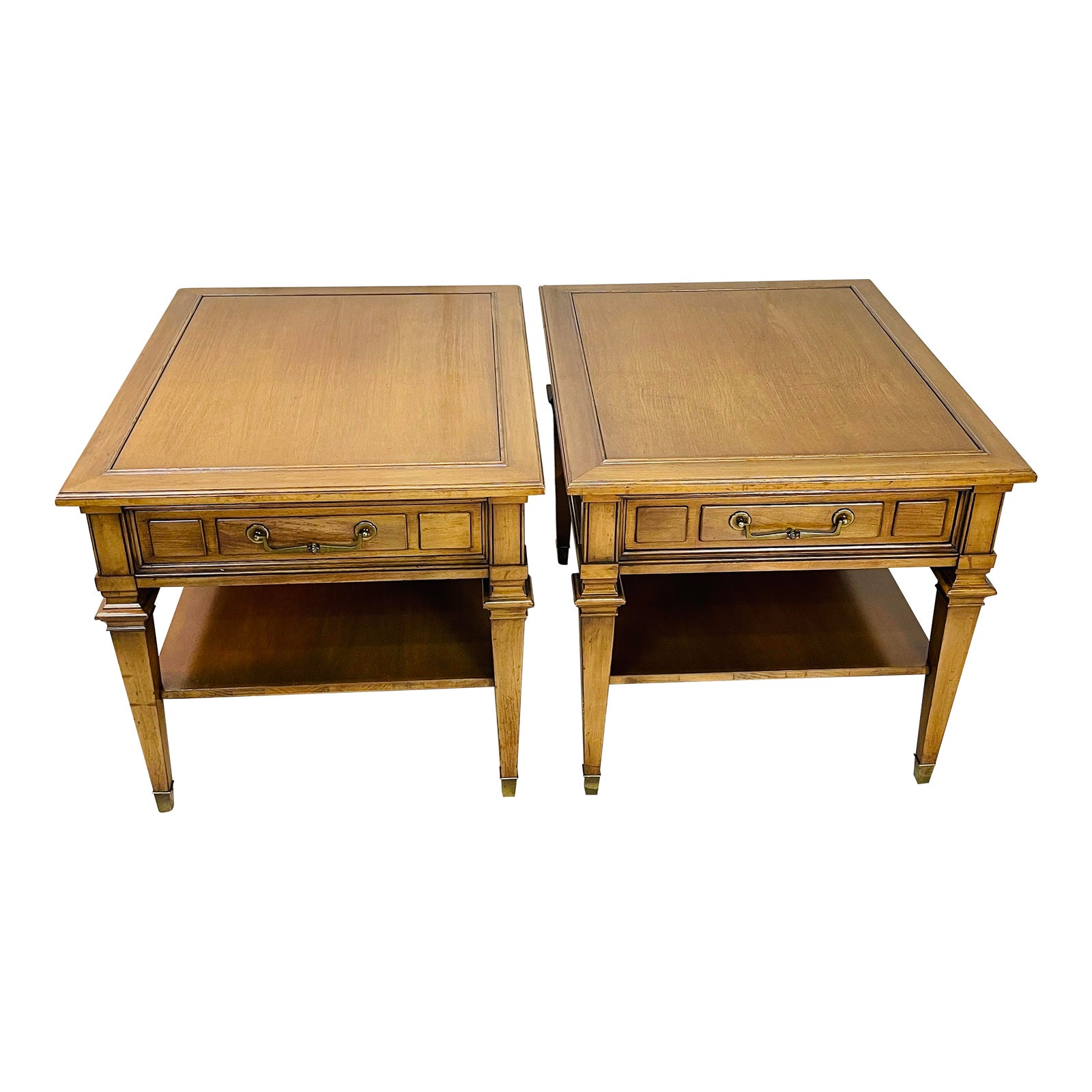 Vintage 1960s End Tables With Drawers, Pair | Chairish