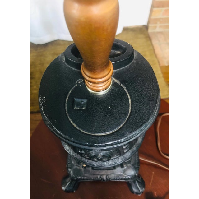 Vintage Mid 20th Century Cast Iron Pot Belly Lamp | Chairish