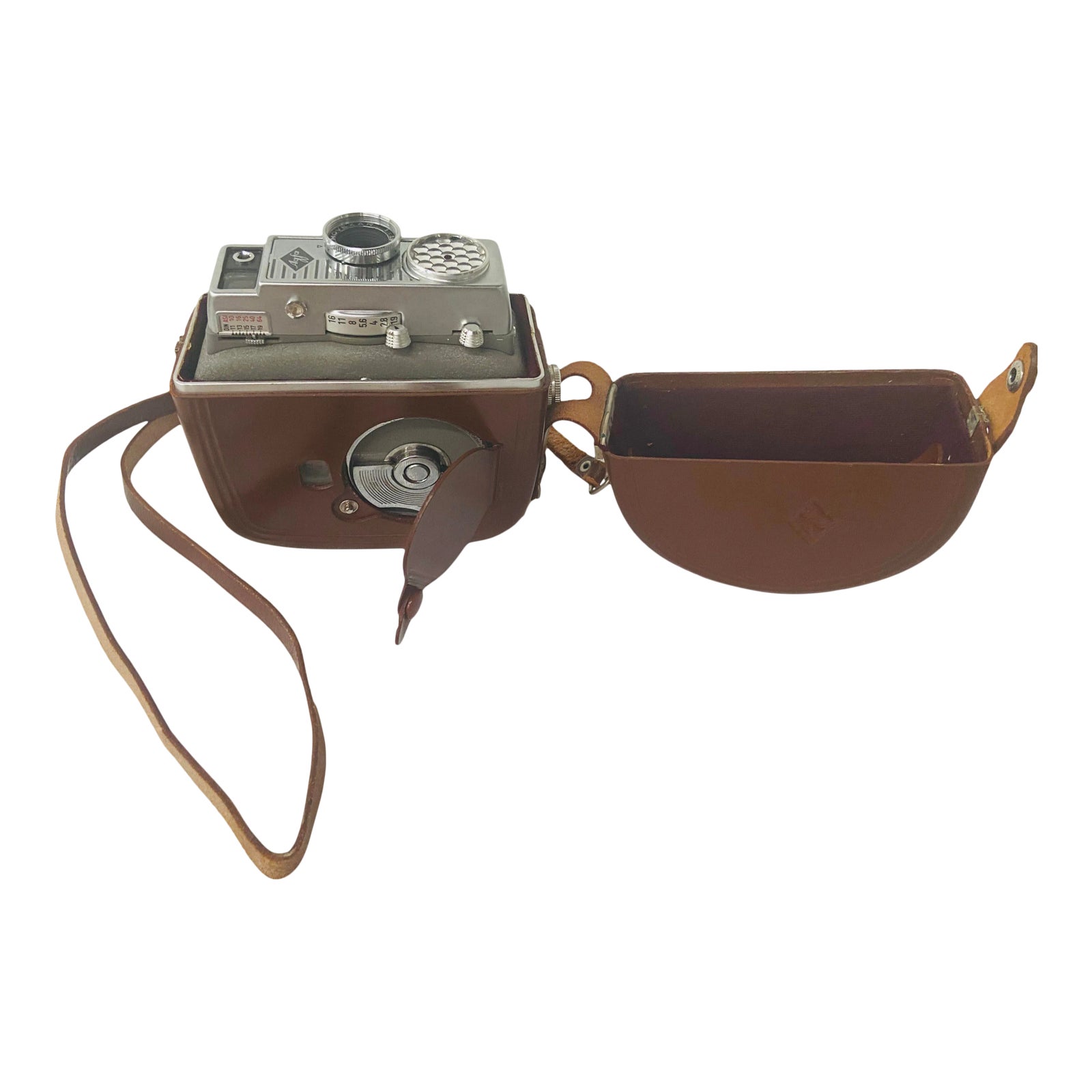 Agfa Vintage Made in Germany Movex 88l Leather Camera Case | Chairish