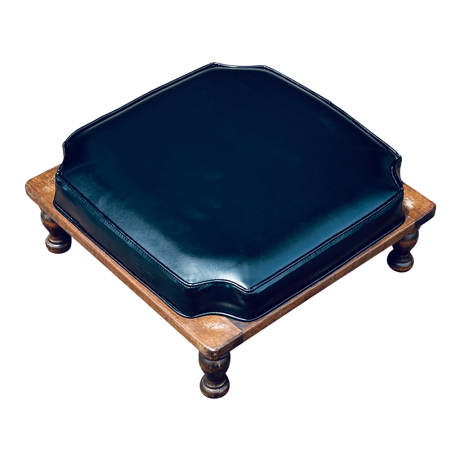 Ethan Allen Mid-Century Modern Stacking Low Stool in Black | Chairish