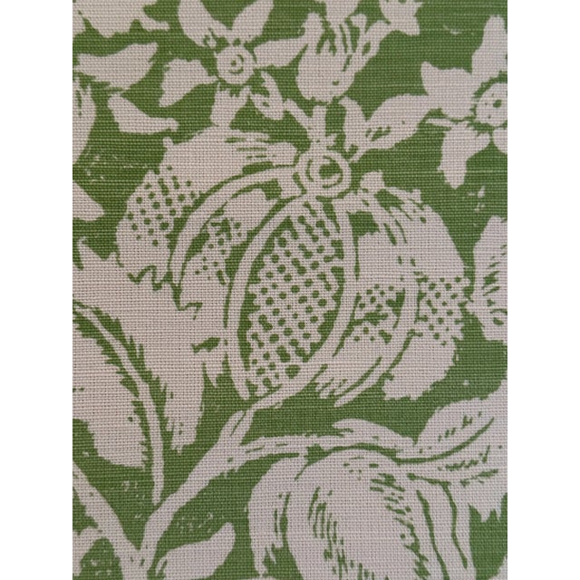 Bennison Fabric New Floral Negative- Grass on Oyster 4 Yards Fabric ...