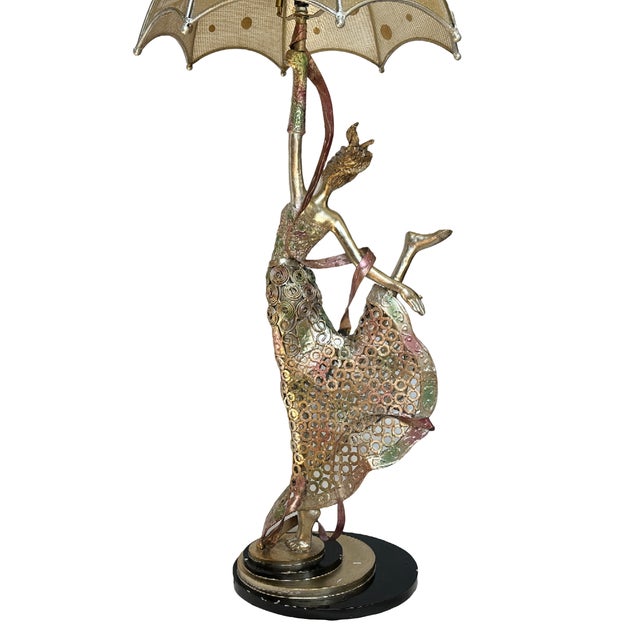 Late 20th Century "Dancing in the Rain" Tall Hand Crafted Steel & Resin ...