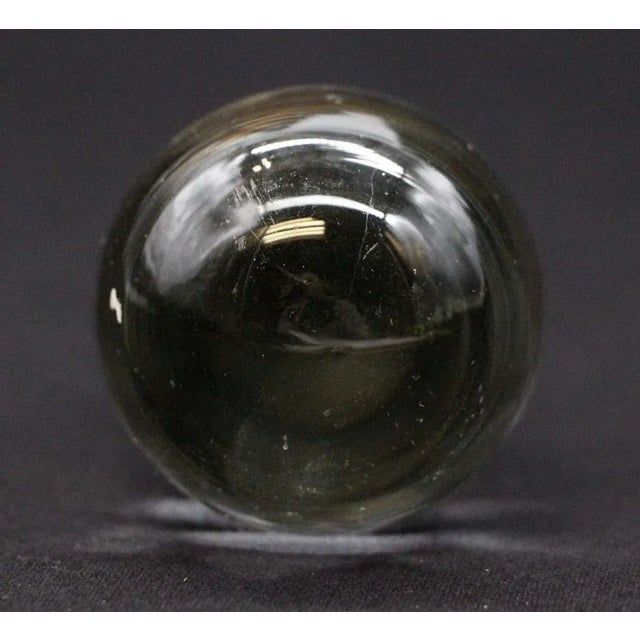 Vintage Clear Ball Shaped Glass Nickel Cabinet Knob | Chairish